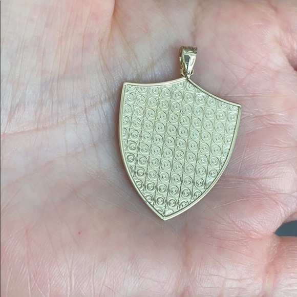 Element Shine | Jewelry | K Gold Lords Prayer Shield Medallion Pendant ...